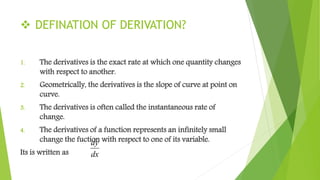 derivatives math | PPTX