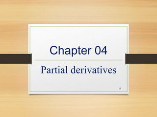 PRESENTATION ON INTRODUCTION TO SEVERAL VARIABLES AND PARTIAL DERIVATIVES | PPTX