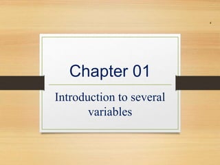 PRESENTATION ON INTRODUCTION TO SEVERAL VARIABLES AND PARTIAL DERIVATIVES | PPTX