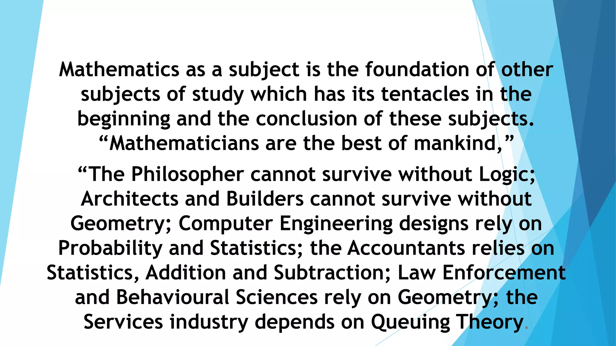 Math is the mother of all Science | PPTX