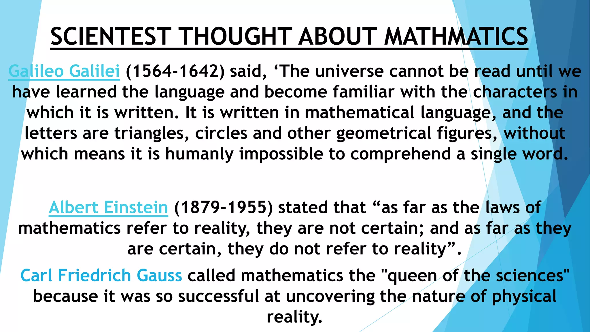 Math is the mother of all Science | PPTX