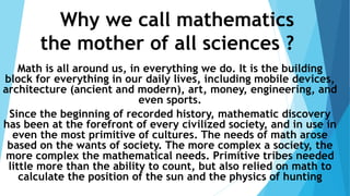 Math is the mother of all Science | PPTX