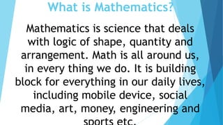 Math is the mother of all Science | PPT