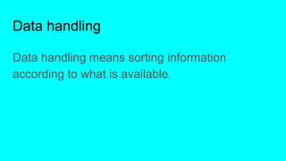 Data Handling PowerPoint presentation | PPTX