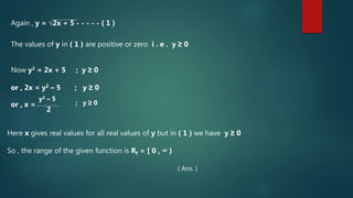Math presentation on domain and range | PPTX