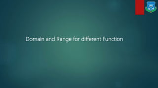 Math presentation on domain and range | PPTX