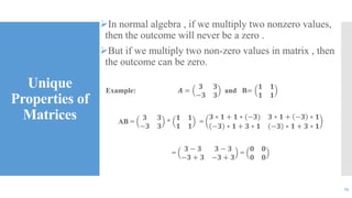 Matrix and It's Applications | PPTX