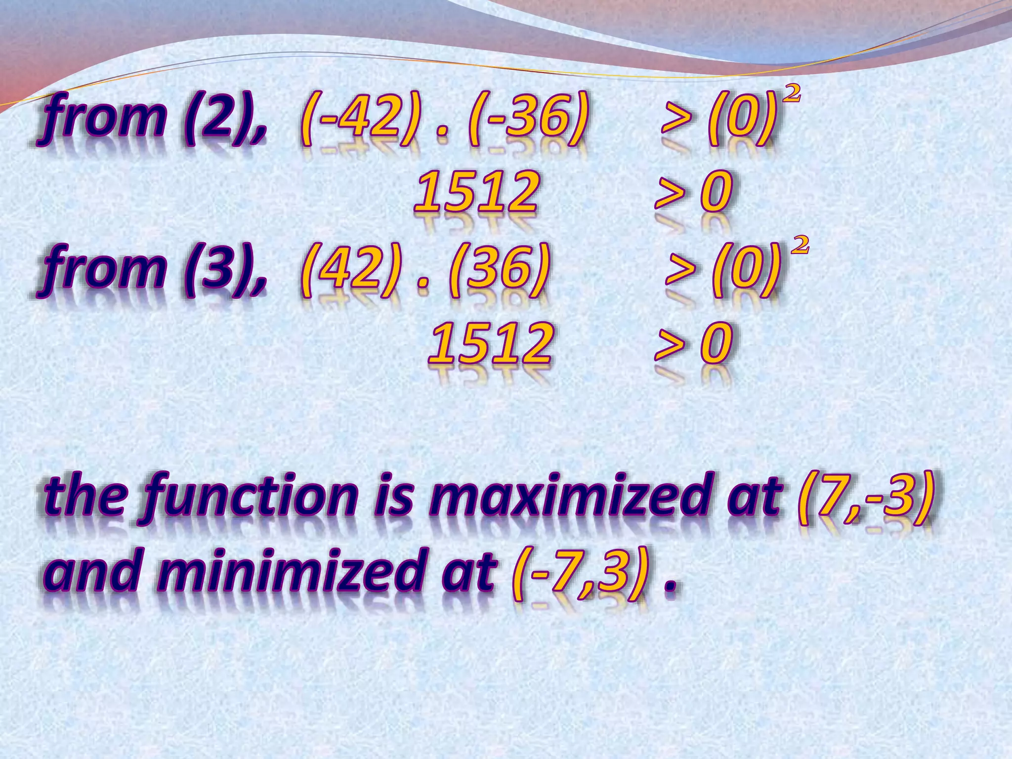 optimization of multivariable function | PPT