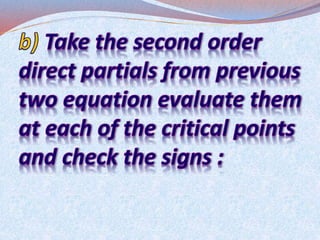 optimization of multivariable function | PPT