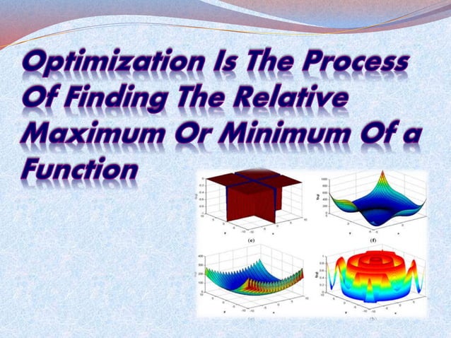 optimization of multivariable function | PPT