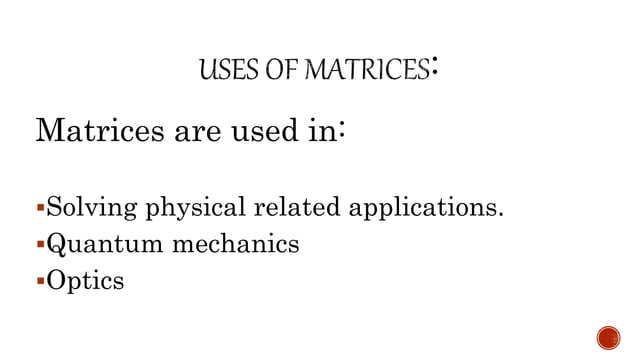 Applications of Matrices in Engineering | PPTX