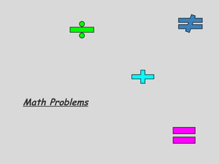 Math problems | PPT