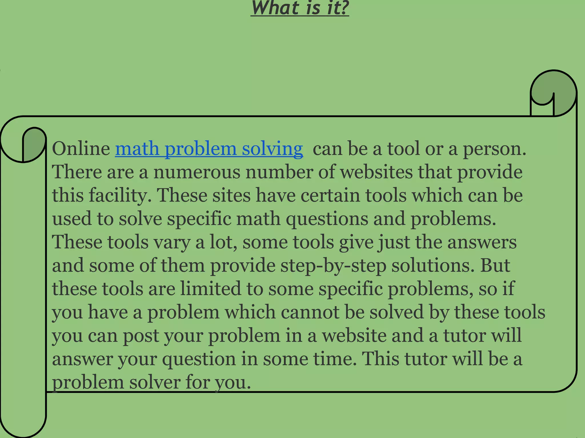 Math problem solver | PPT