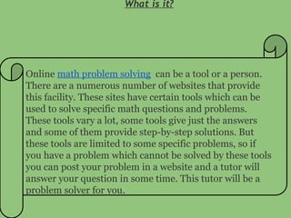 Math problem solver | PPT