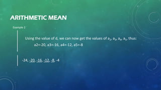 Arithmetic Mean & Arithmetic Series | PPTX