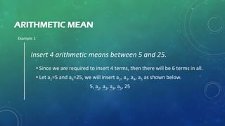Arithmetic Mean & Arithmetic Series | PPTX