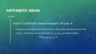 Arithmetic Mean & Arithmetic Series | PPTX