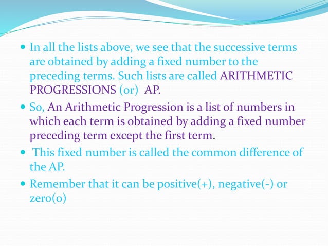 Arithmetic Progression | PPTX
