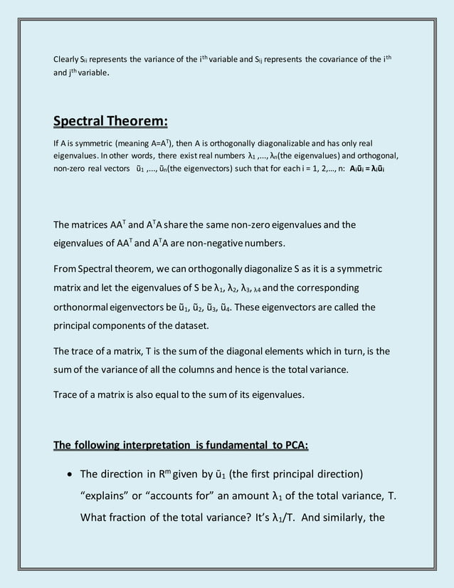Linear Algebra in PCA | PDF
