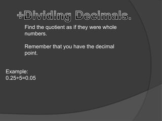 Gr6 Percentage & Decimal Math project | PPTX