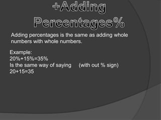 Gr6 Percentage & Decimal Math project | PPTX