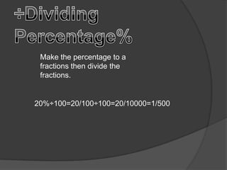 Gr6 Percentage & Decimal Math project | PPTX