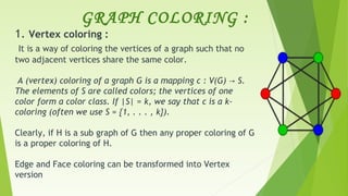 GRAPH COLORING AND ITS APPLICATIONS | PPT