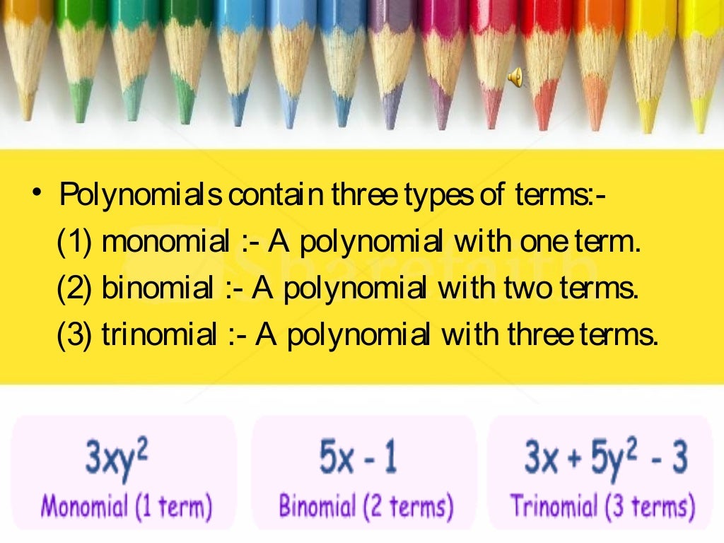 polynomial ppt for class 9