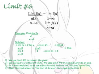 Theorems on limits | PPTX
