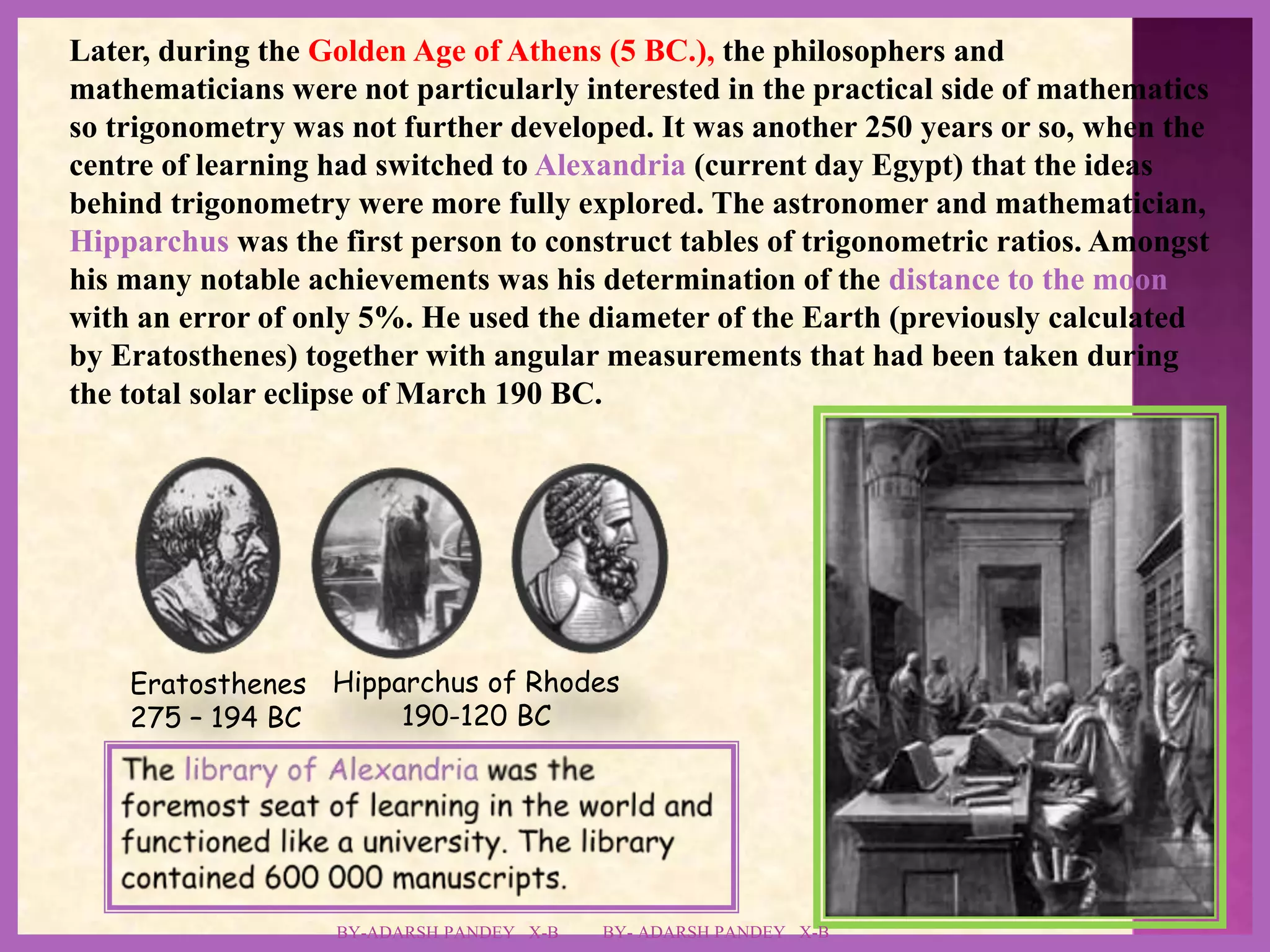 Math project some applications of trigonometry | PPTX