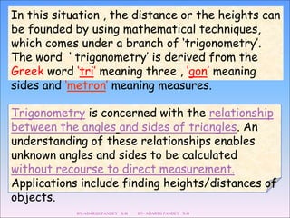 Math project some applications of trigonometry | PPTX