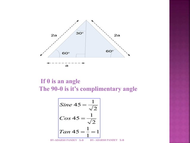 Math project some applications of trigonometry | PPTX | Physics | Science