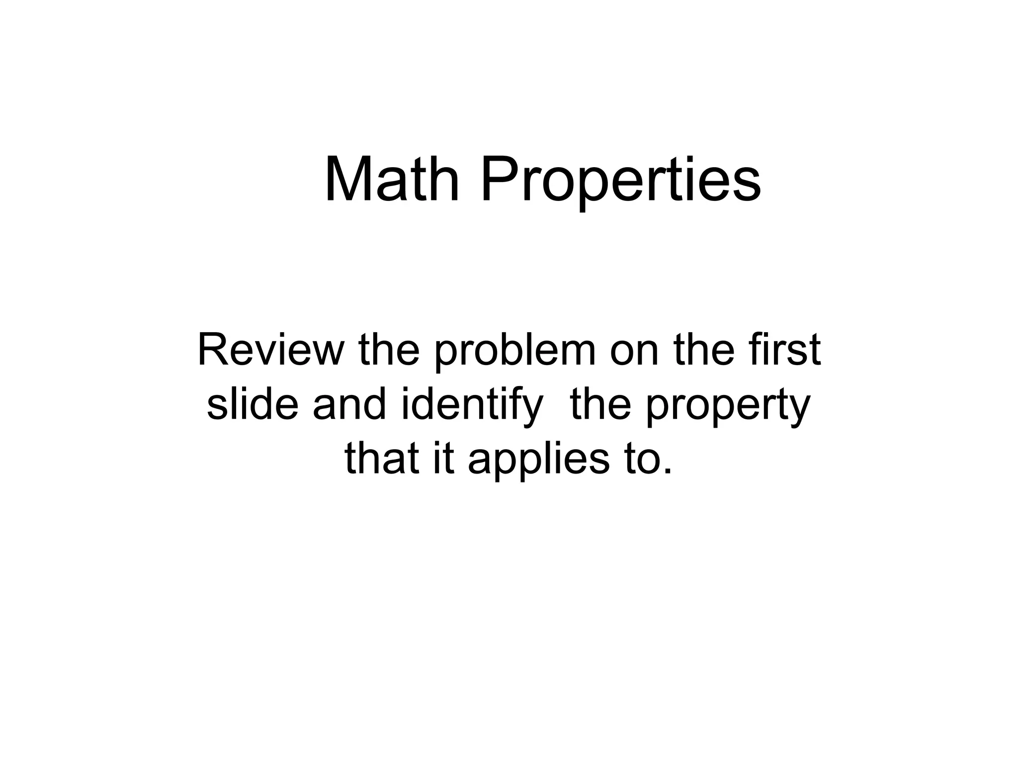 7th Grade Math Properties Flashcards | PPT
