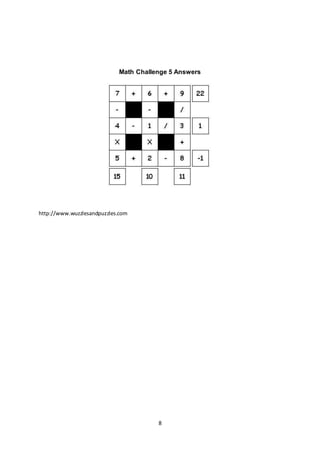Math puzzles pasca upsr | PDF