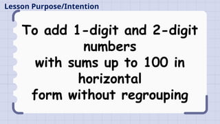 Mathematics 1 -Adding two digit numbers.. | PPTX