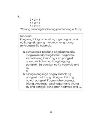 K TO 12 GRADE 1 LEARNING MATERIAL IN MATHEMATICS (Q3-Q4) | PDF