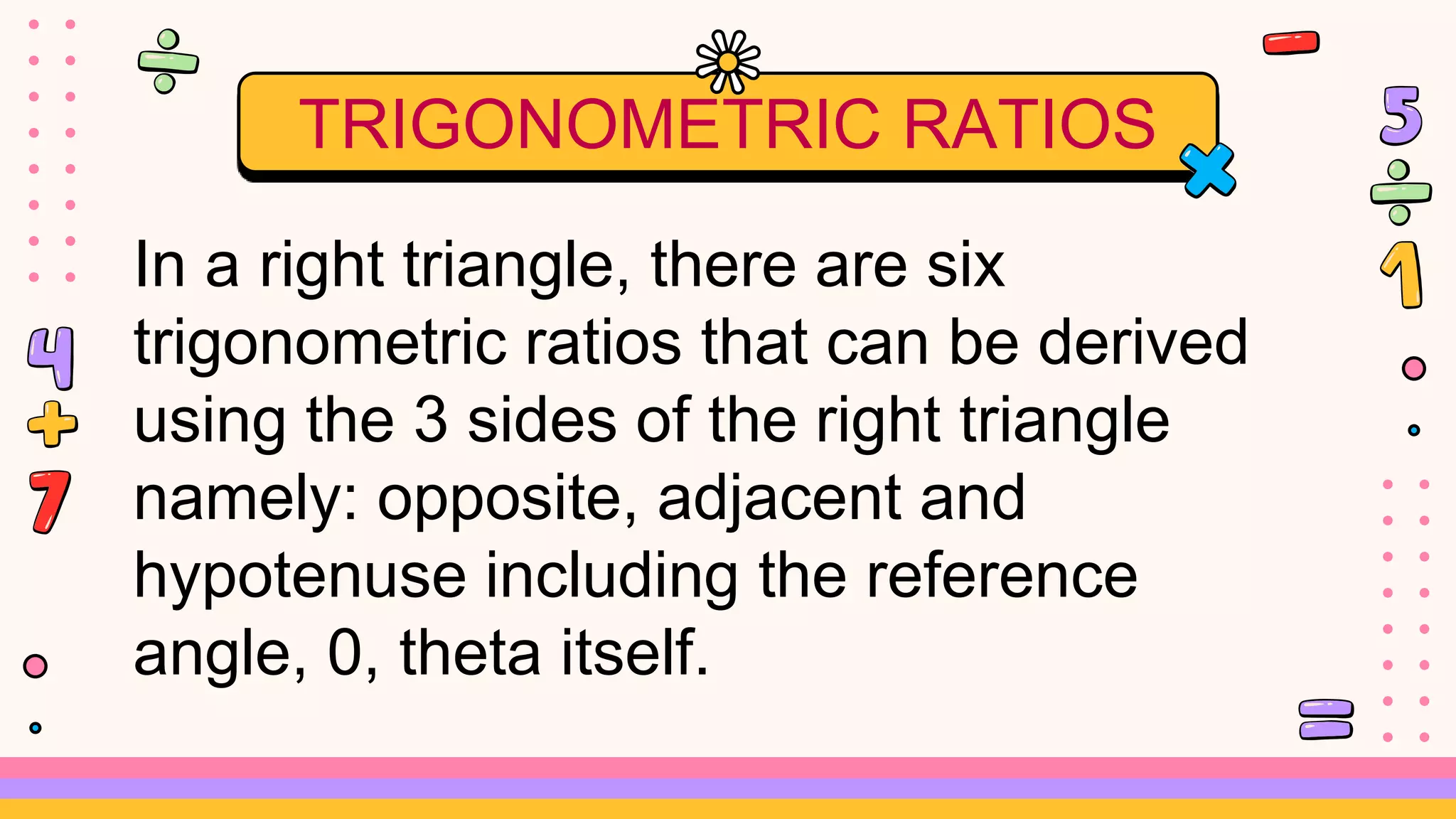 Trigonometric Ratios Of Special Angles Pptx