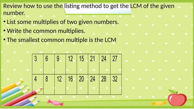 Math Quarter 1 Greatest Common Factor Pptx