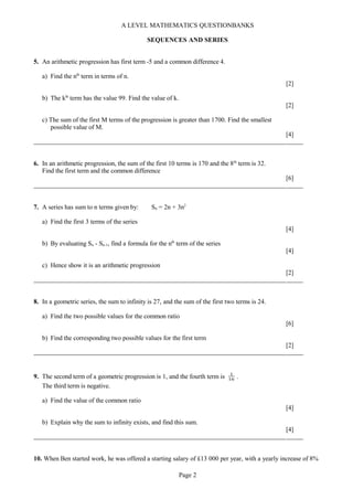 Math (questions -sequences_and_series) | DOC
