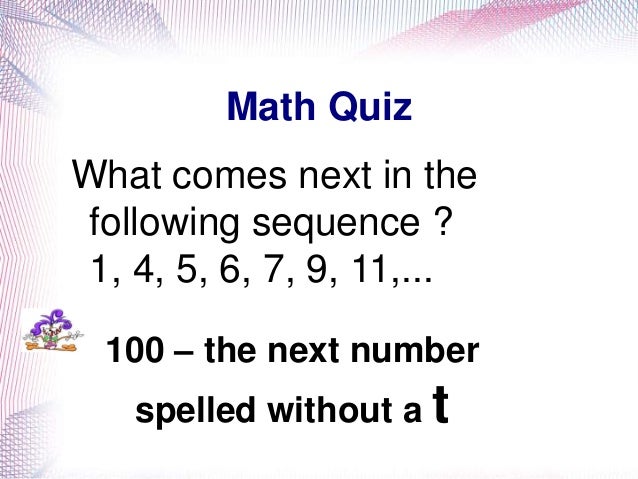 Math quiz