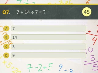 Math quiz | PPTX