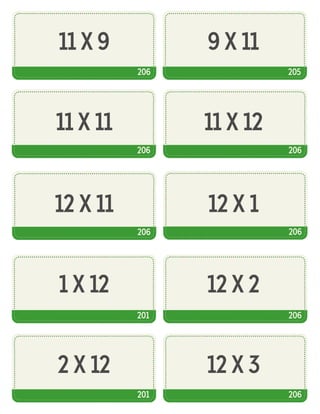 Math Quiz Cards | PDF