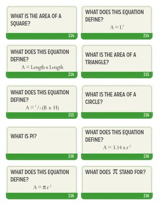 Math Quiz Cards | PDF | Free Download