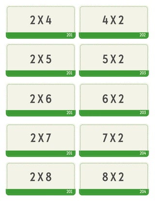 Math Quiz Cards | PDF