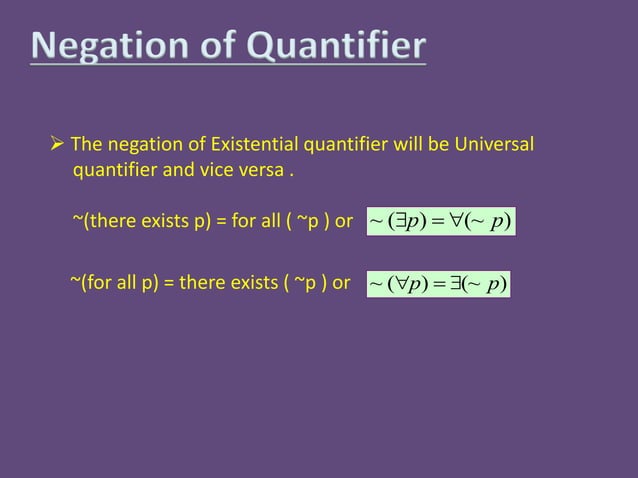Quantifier And their Negation | PPTX