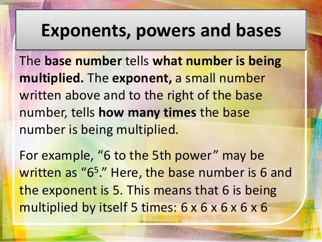 Exponents and Powers
