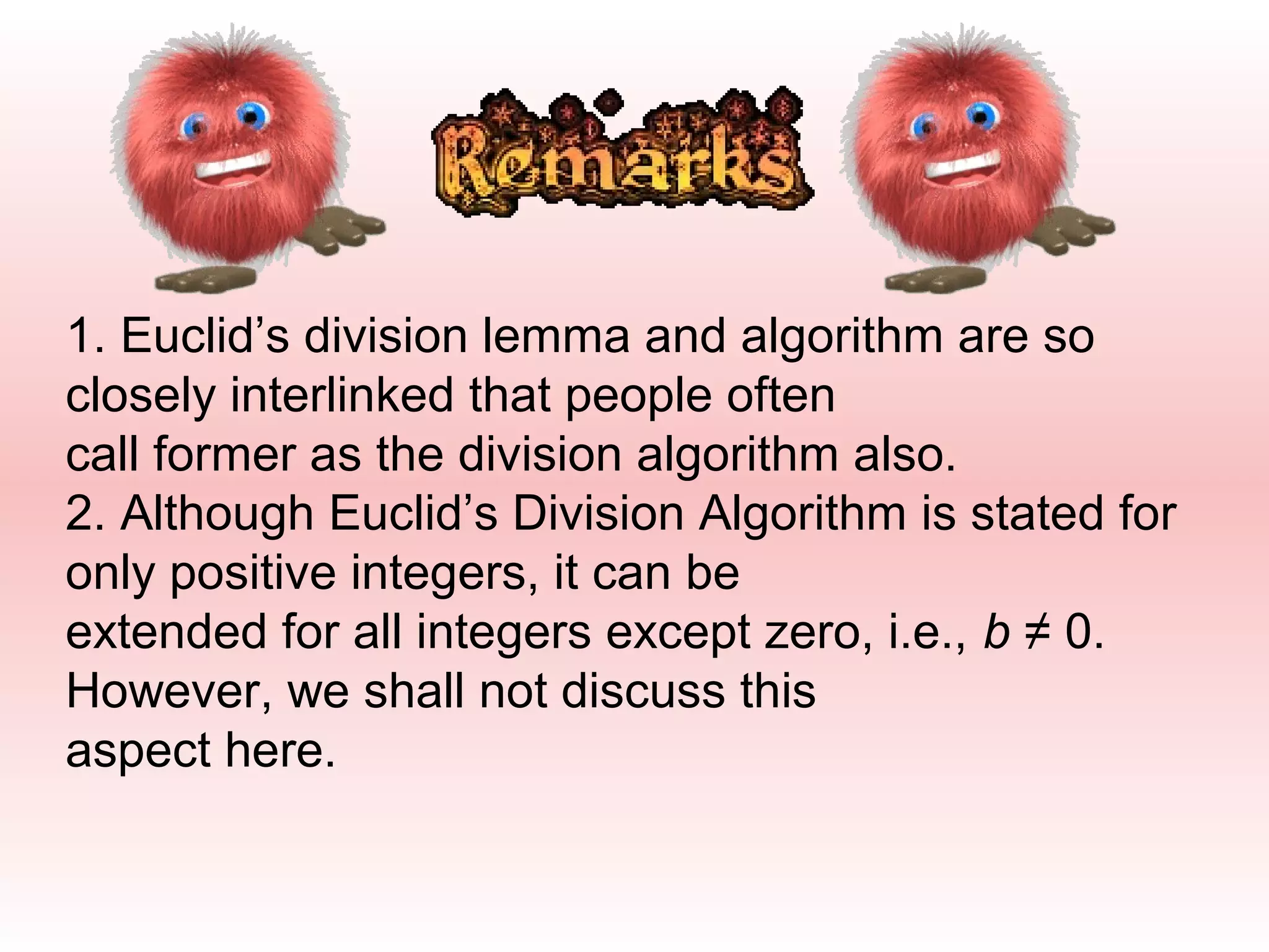 euclids division lemma | PPT | Technology & Computing