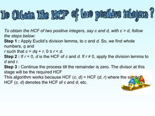euclids division lemma | PPT | Technology & Computing