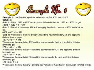 euclids division lemma | PPT | Technology & Computing