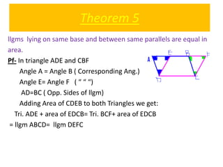 Area of llgm and triangles | PPT